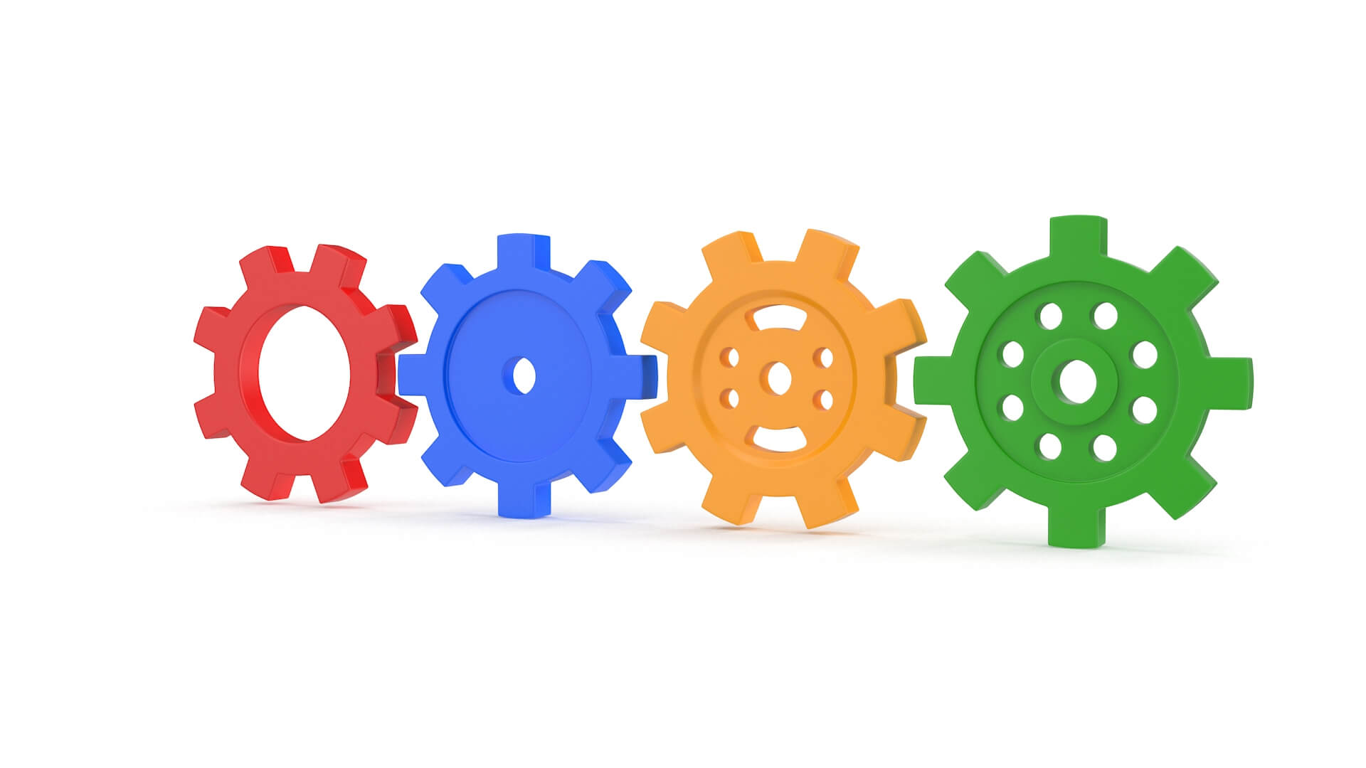 4 Different Gears - 3D Model by hdpoly
