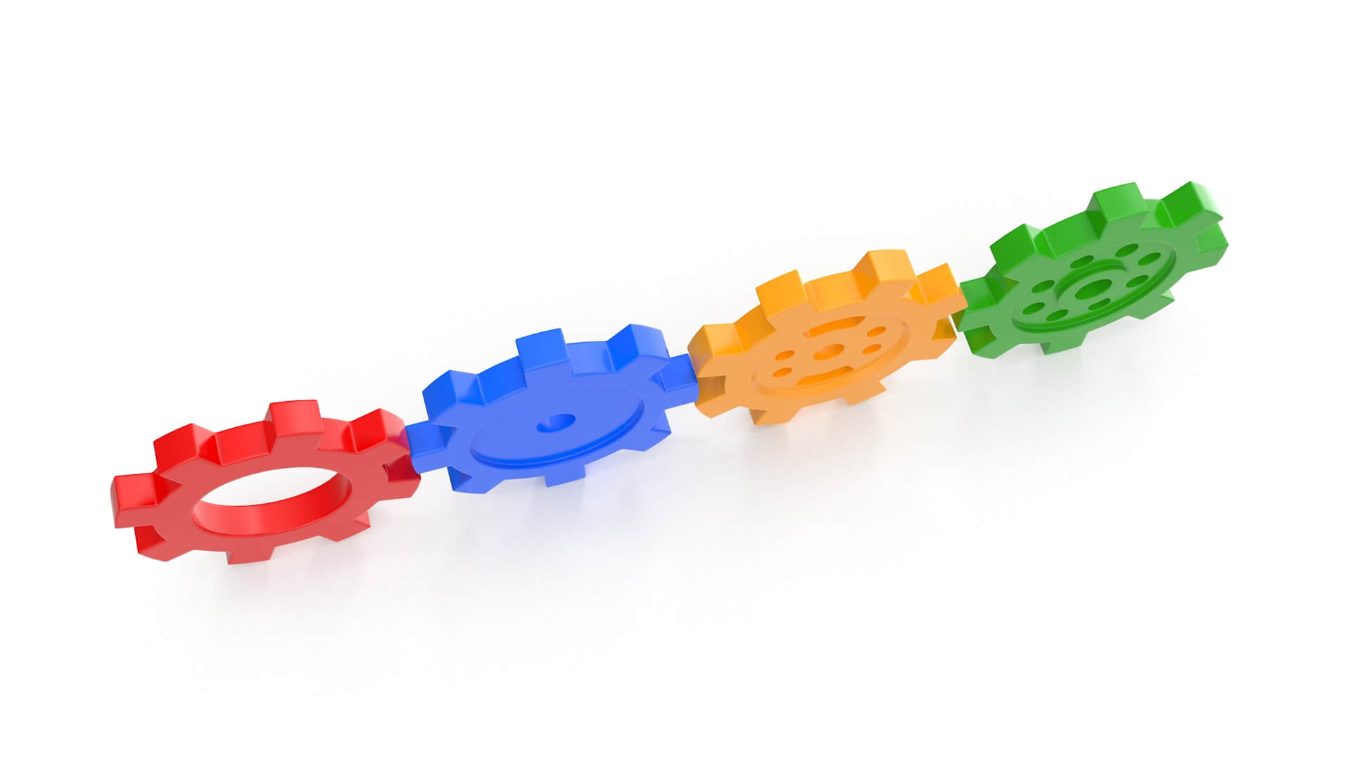 4 Different Gears - 3D Model by hdpoly