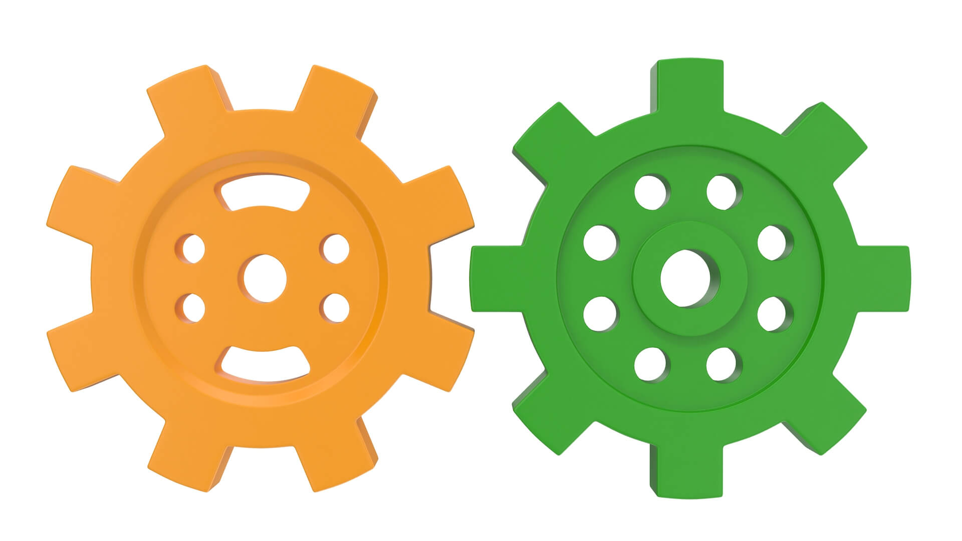 4 Different Gears - 3D Model by hdpoly