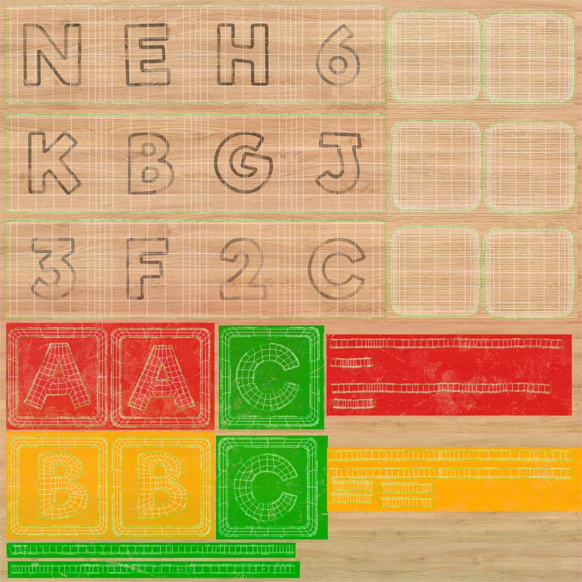 ABC Blocks - 3D Model by hdpoly