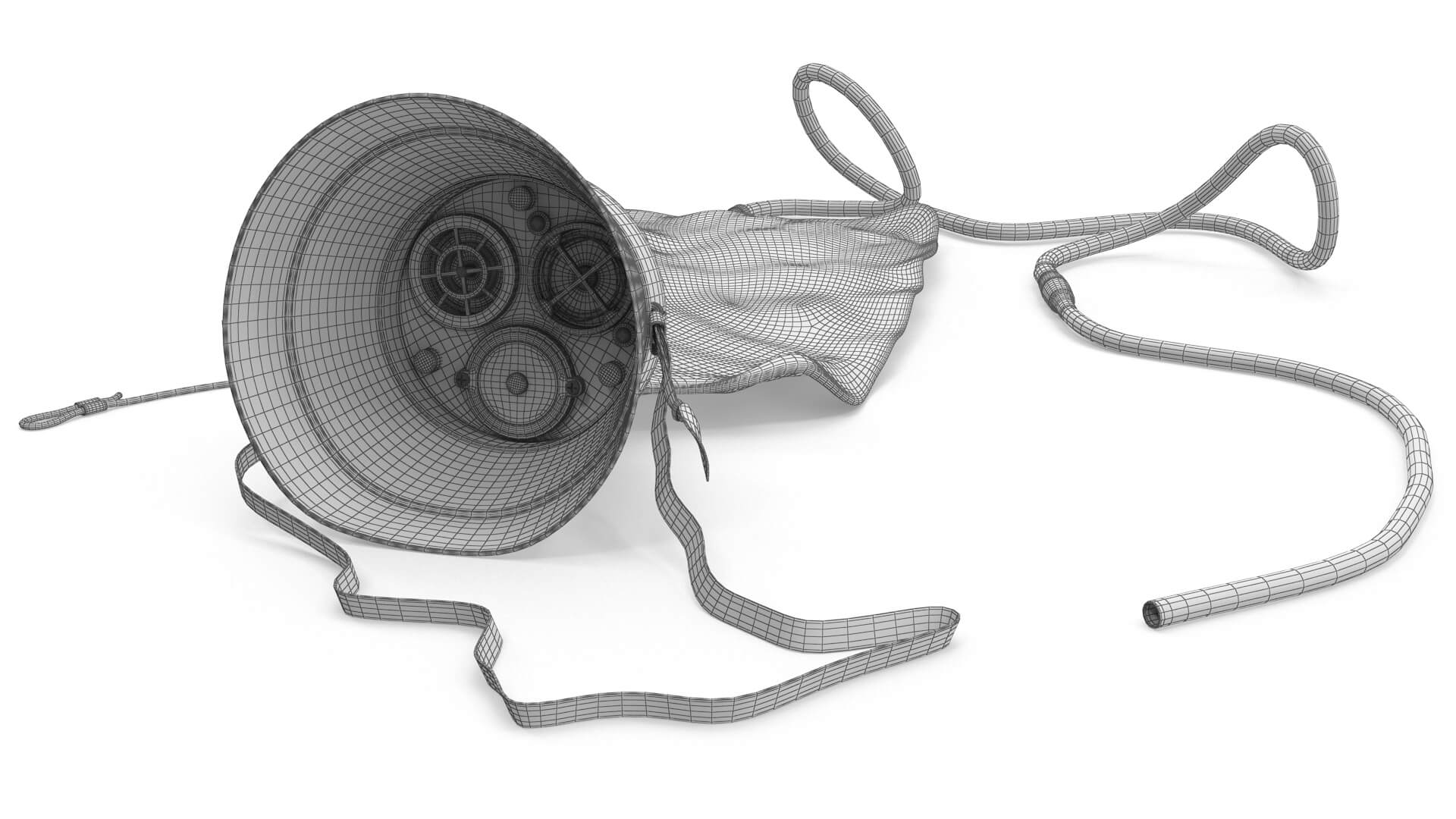 Airplane Passenger Oxygen Mask - 3D Model by hdpoly