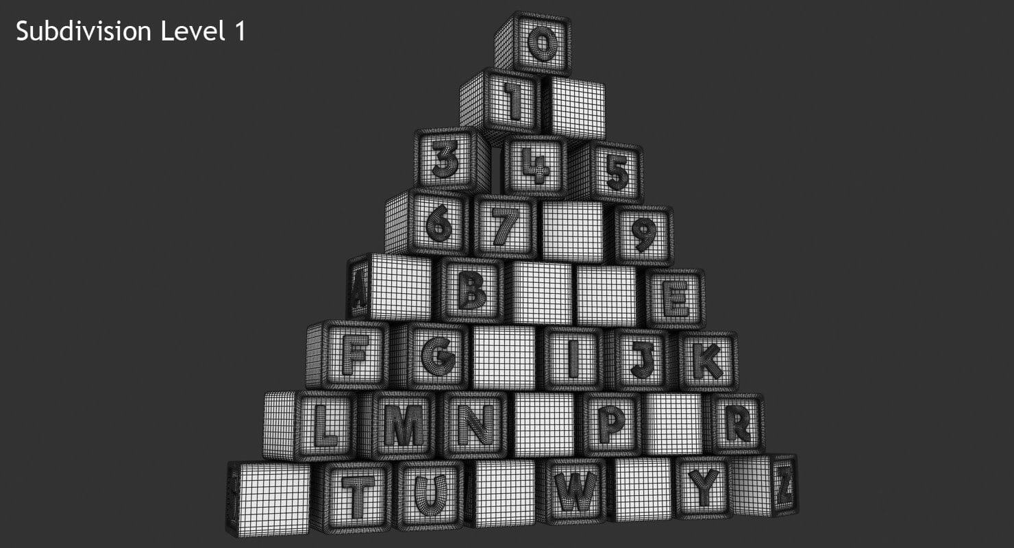 Alphabet Blocks - 3D Model by hdpoly