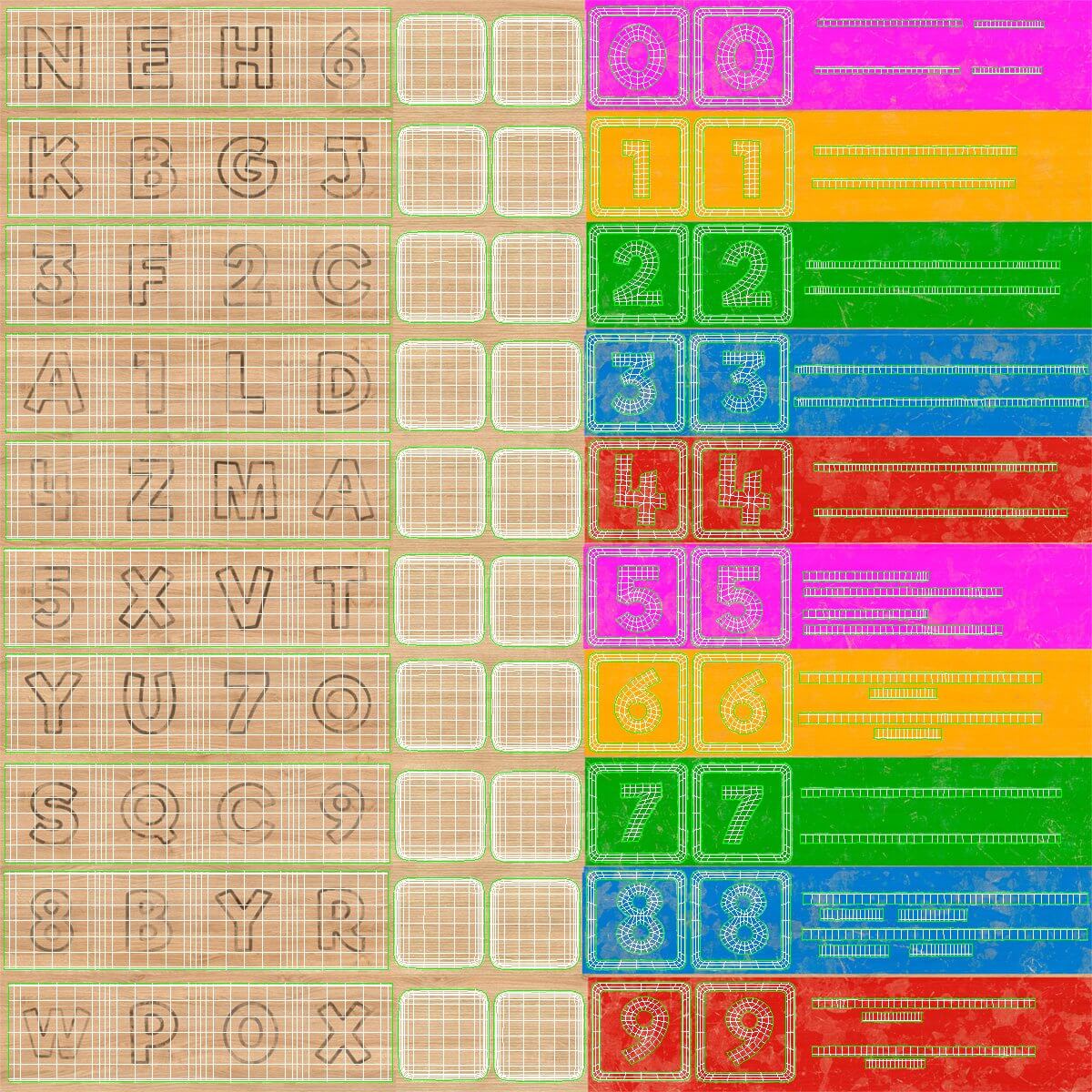 Alphabet Blocks - 3D Model by hdpoly