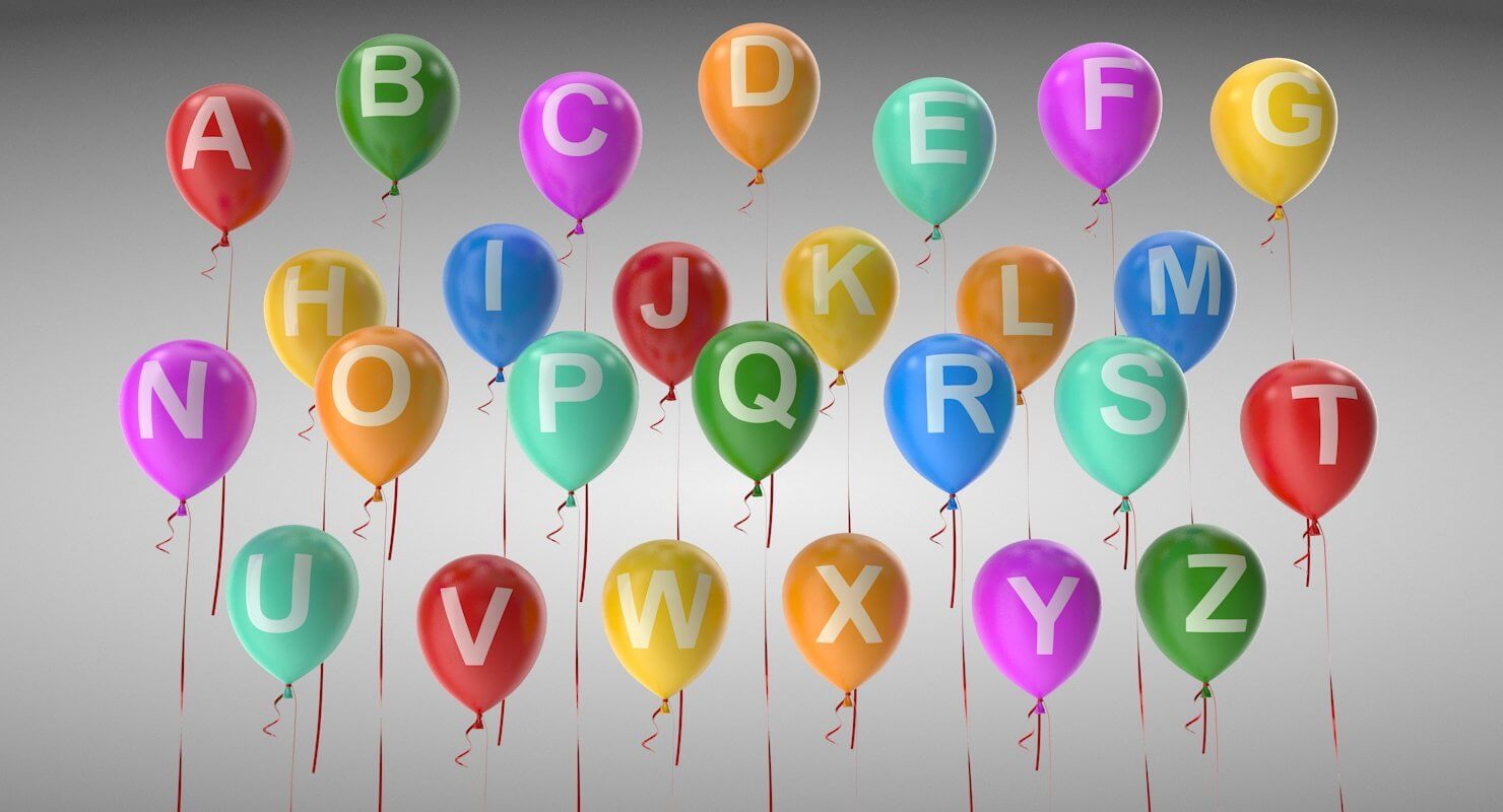 Alphabet On Balloons - 3D Model by hdpoly