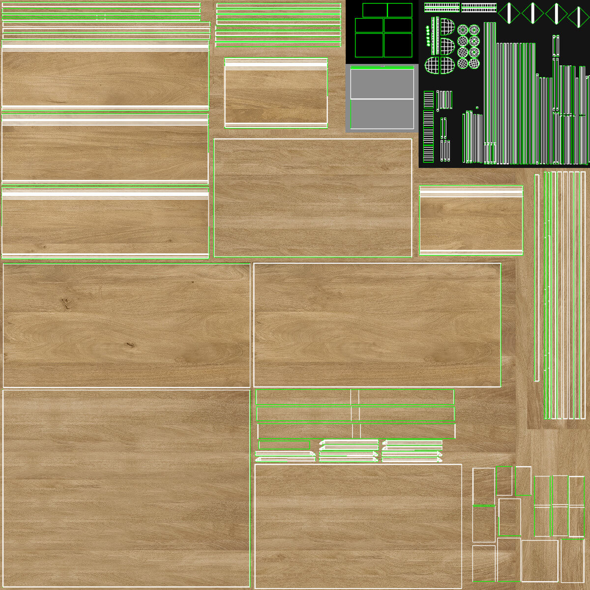 Wooden Unit V3 - 3D Model by hdpoly