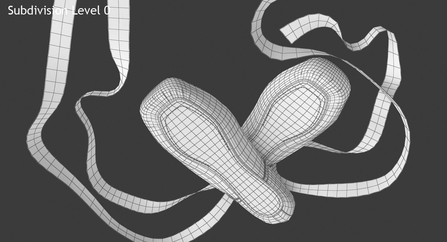 Ballet Shoes - Crossed 3D Model by hdpoly