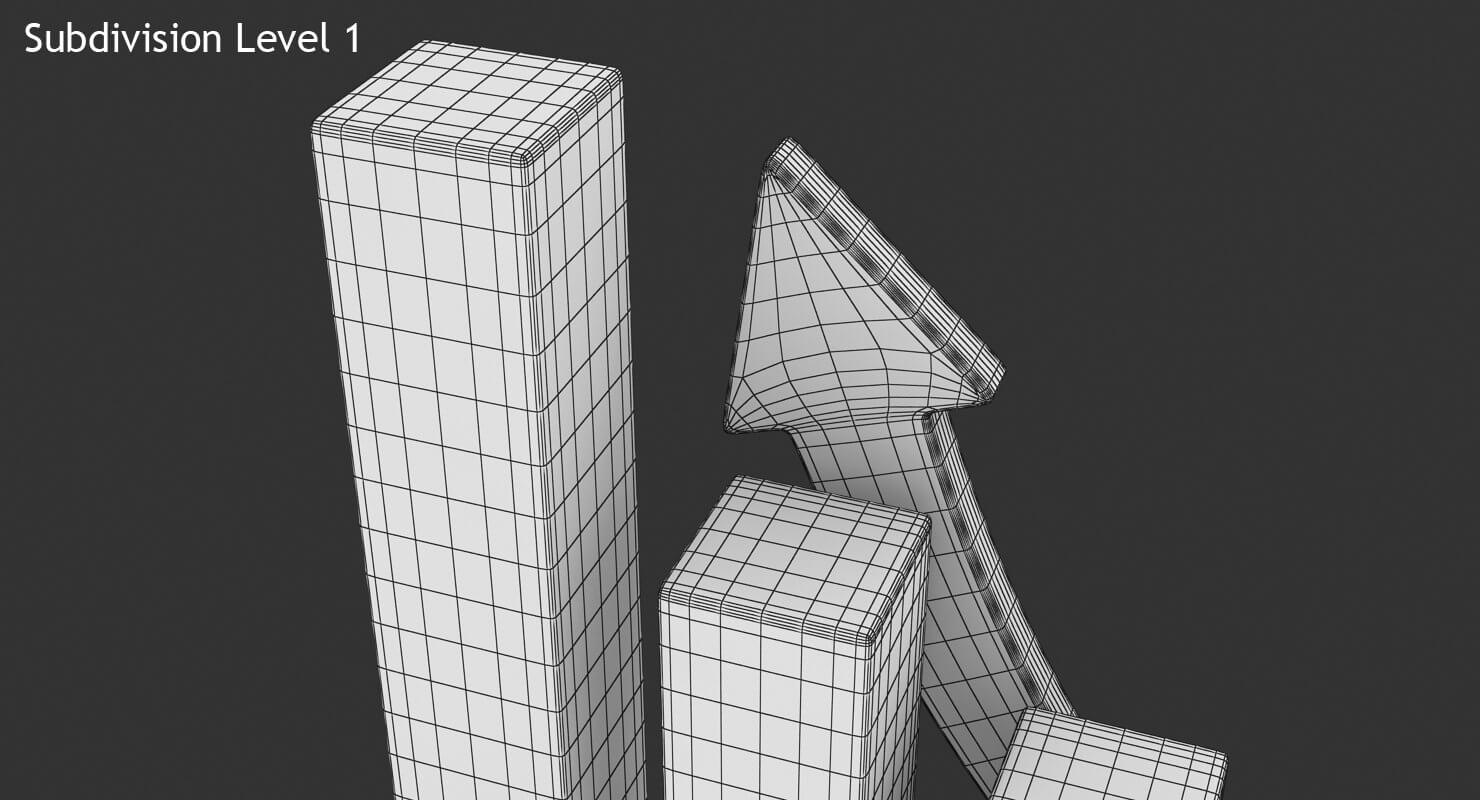 Bar Chart - 3D Model by hdpoly