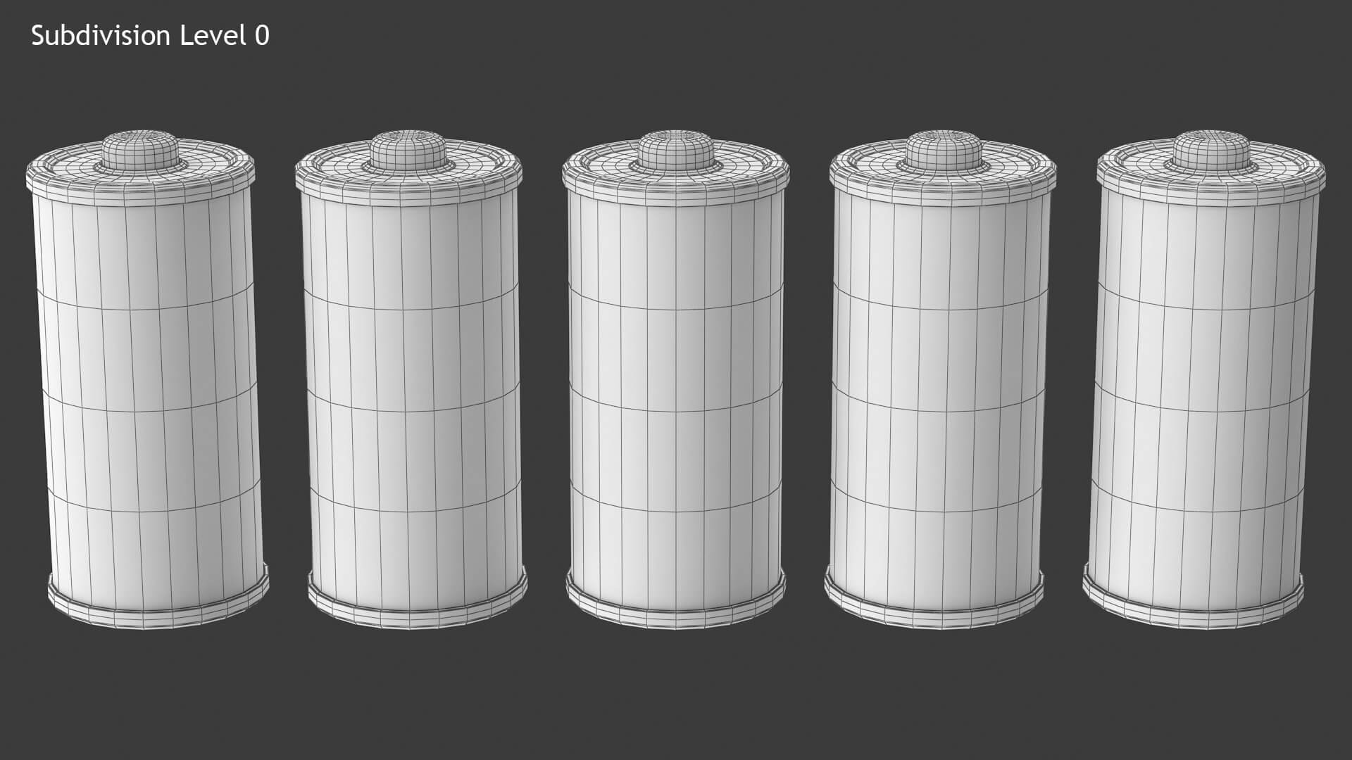 Battery Icon Set - 3D Model by hdpoly