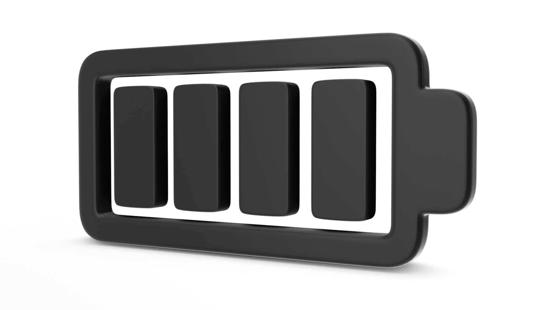 Black Battery Icon - 3D Model by hdpoly