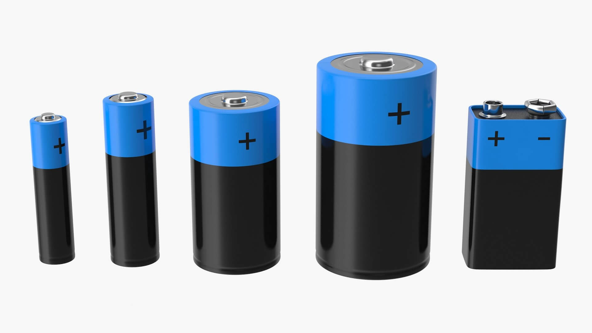 Battery Set - 3D Model by hdpoly