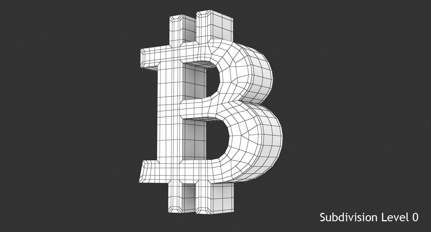 Bitcoin Symbol - 3D Model by hdpoly
