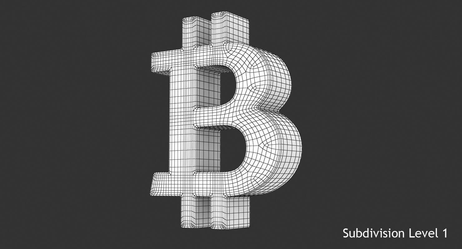 Bitcoin Symbol - 3D Model by hdpoly