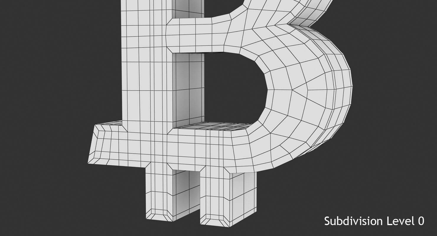Bitcoin Symbol - 3D Model by hdpoly
