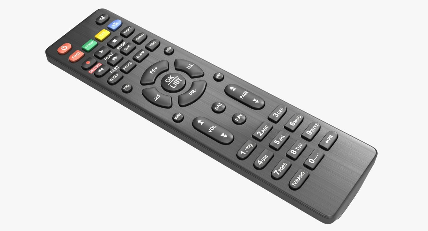 Black Remote Control - 3D Model by hdpoly