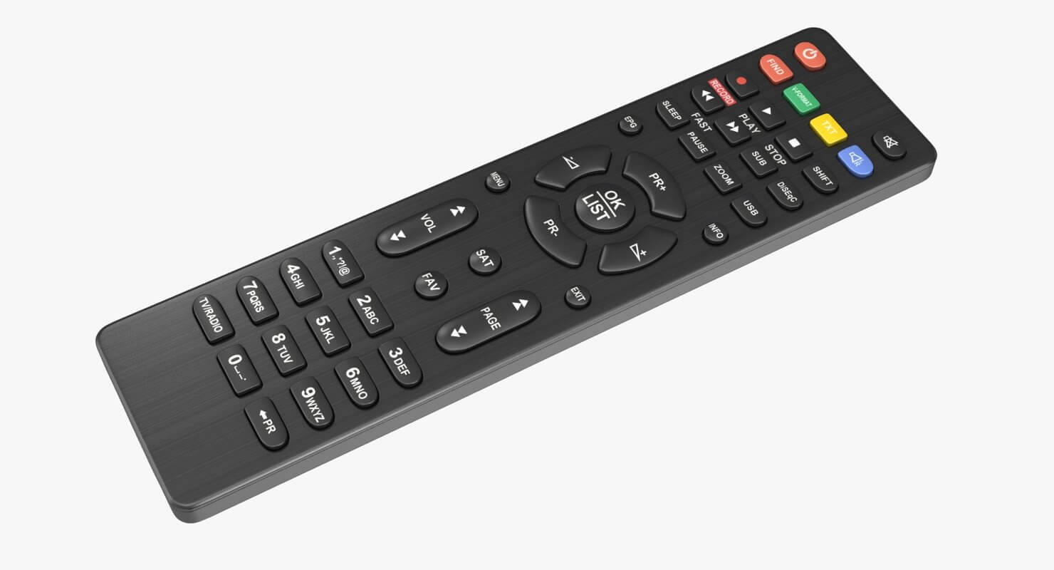 Black Remote Control - 3D Model by hdpoly