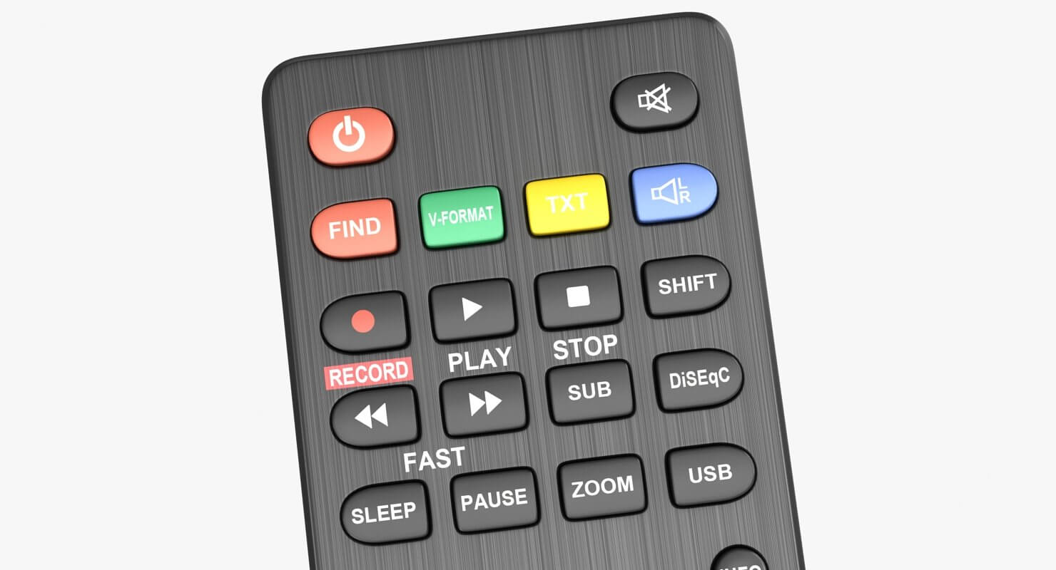Black Remote Control - 3D Model by hdpoly