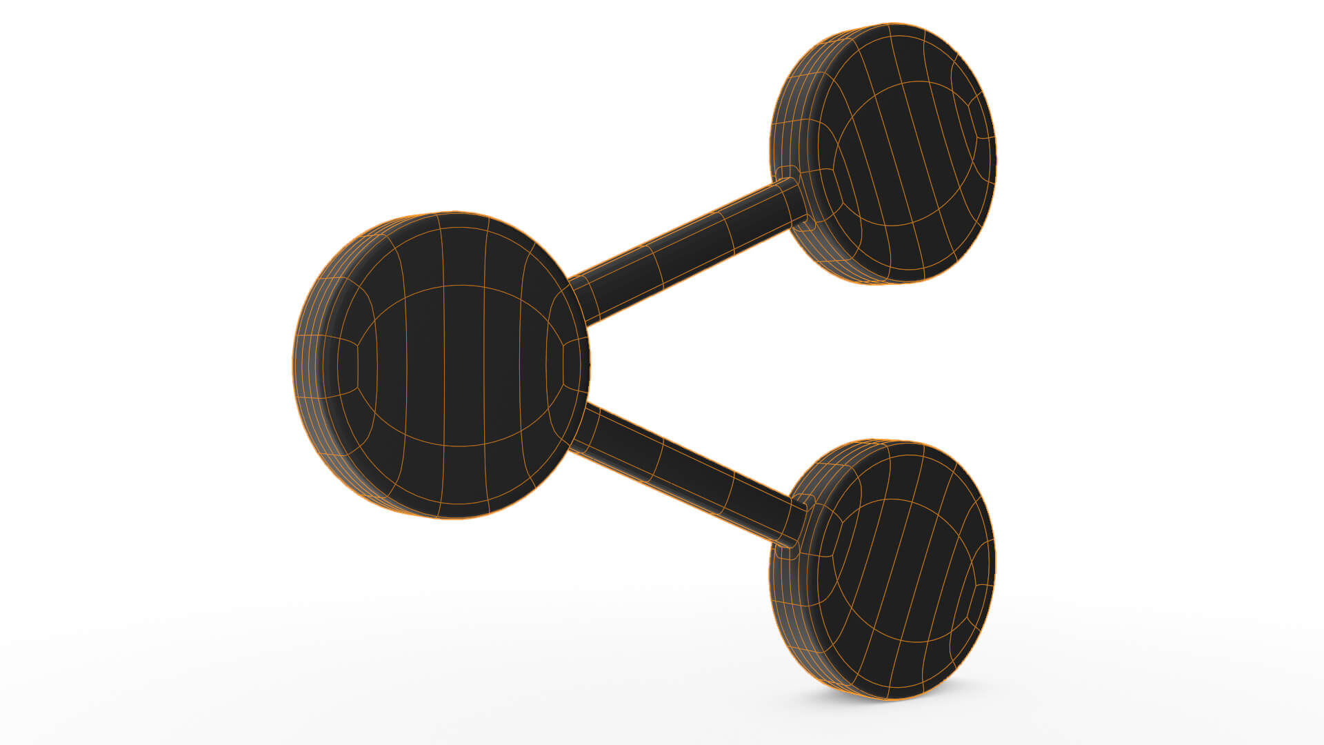 Black Share Icon - 3D Model by hdpoly