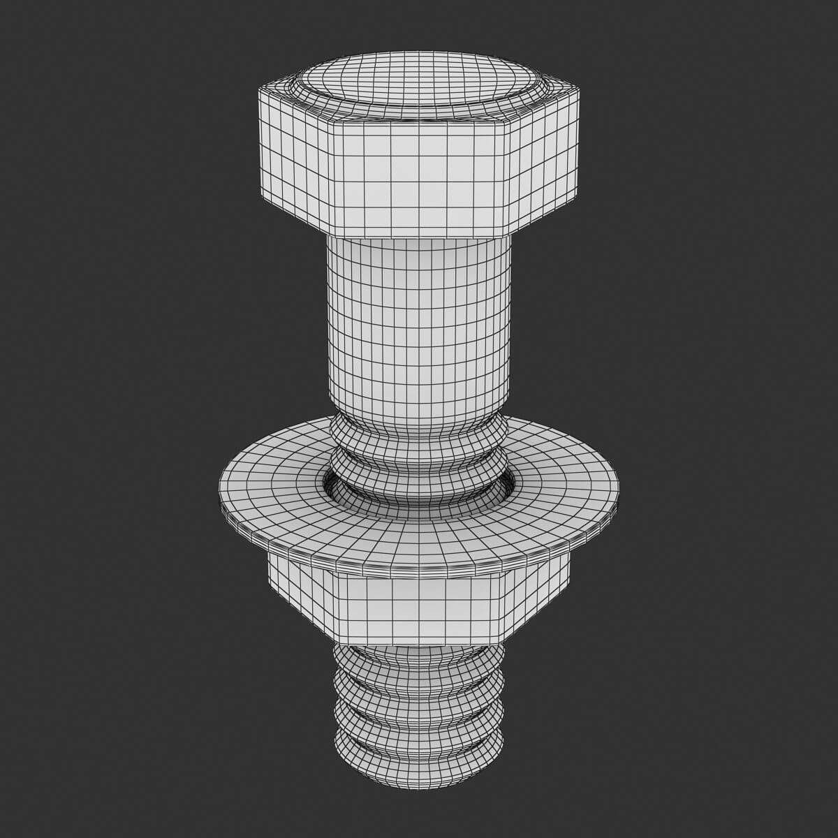 Bolt and Nuts - Free 3D Model by hdpoly