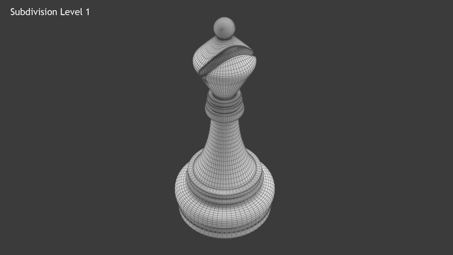 Chess Bishop - 3D Model by hdpoly