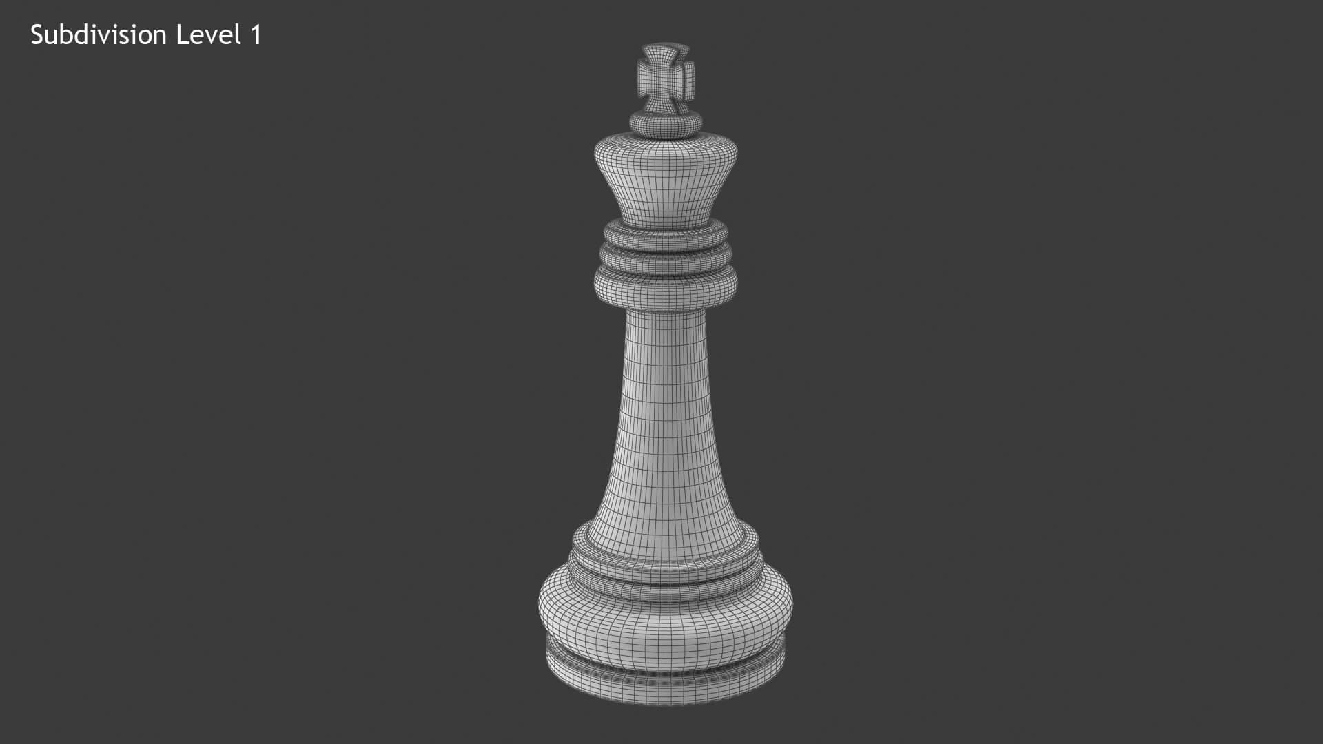 Chess King - 3D Model by hdpoly