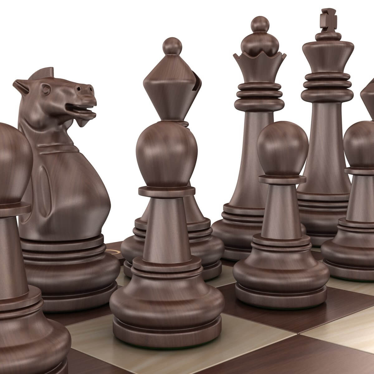 Chess Wood - 3D Model by hdpoly