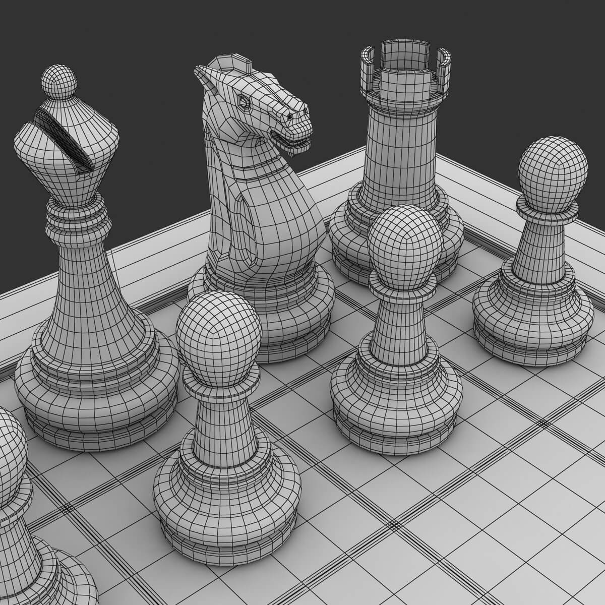 Chess Wood - 3D Model by hdpoly
