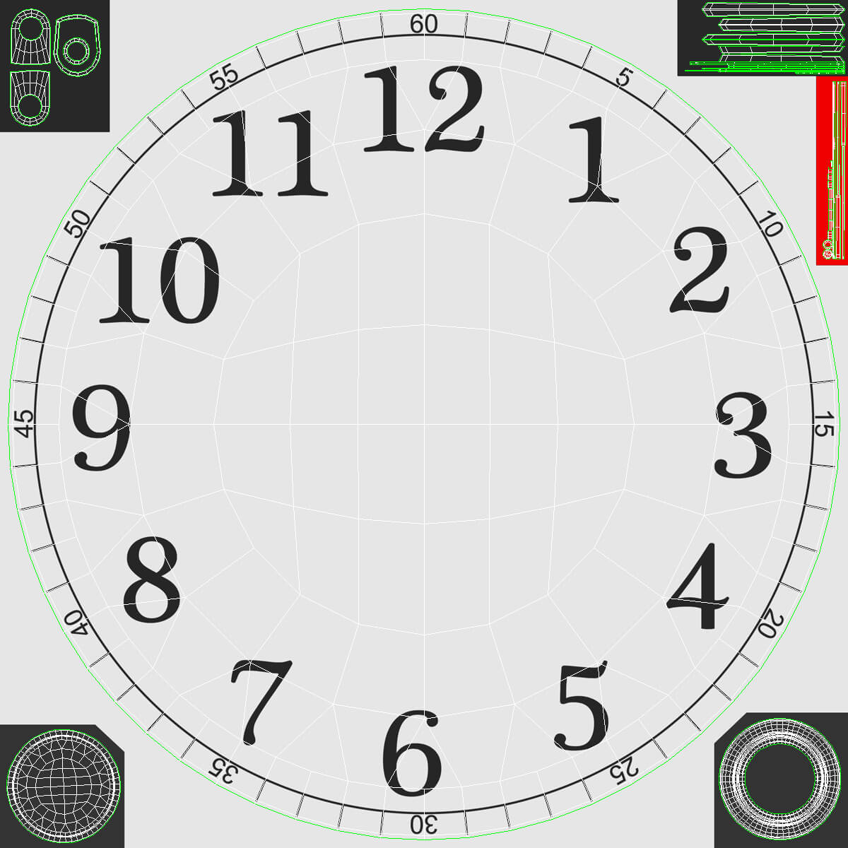 Clock - 3D Model by hdpoly