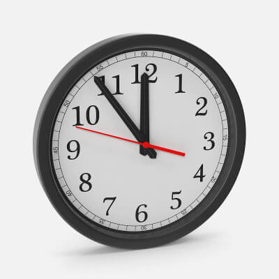 Black Wall Clock - 3D Model by hdpoly