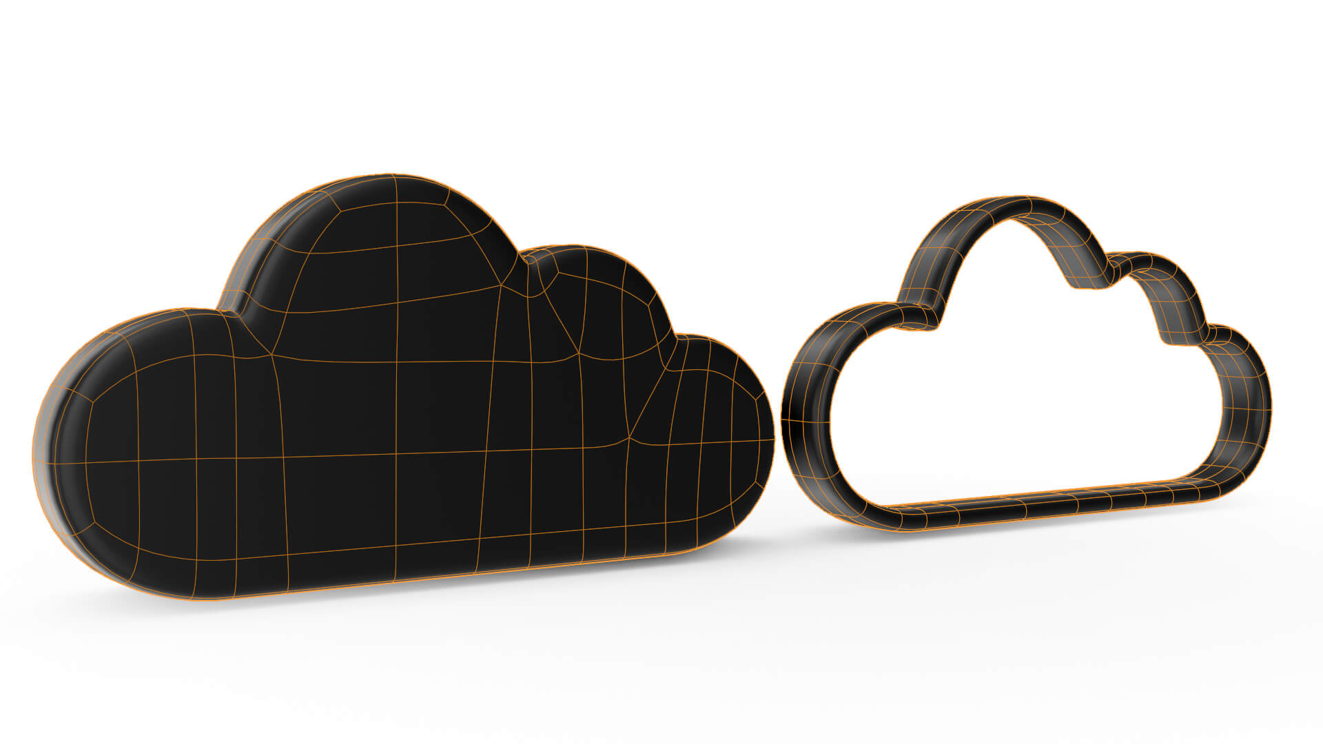 Cloud Symbol - 3D Model by hdpoly
