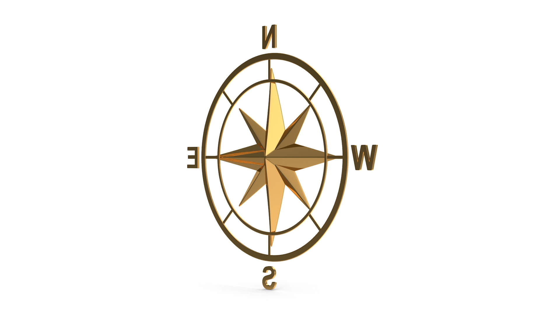 Compass Rose - 3D Model by hdpoly