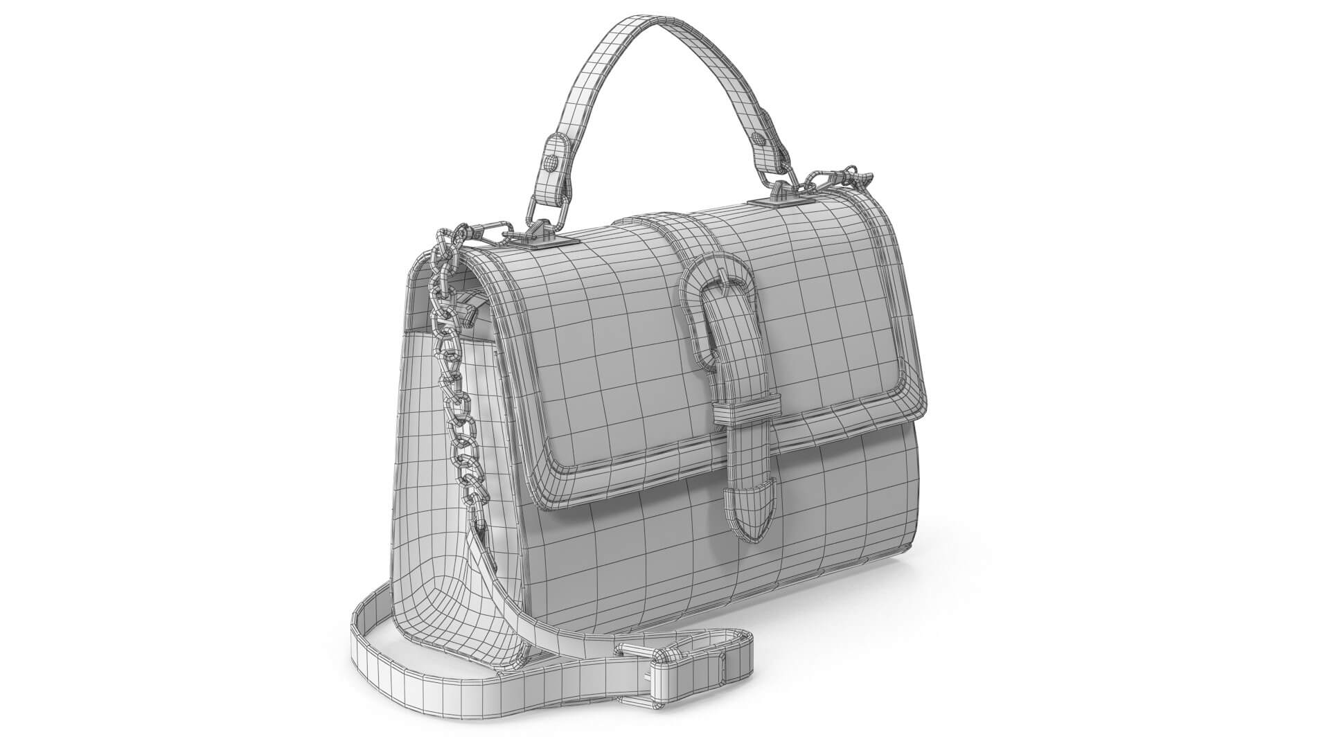Cream Handbag - 3D Model by hdpoly
