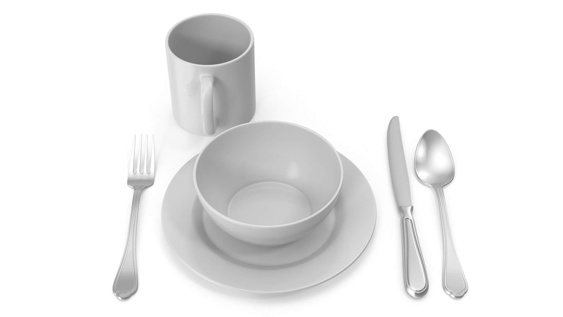 Dinnerware Set - 3D Model by hdpoly