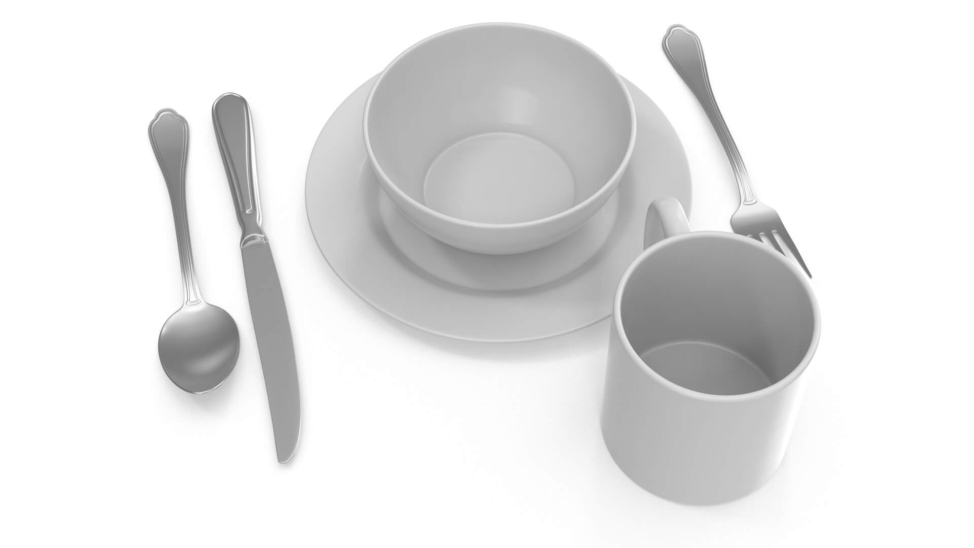 Dinnerware Set - 3D Model by hdpoly
