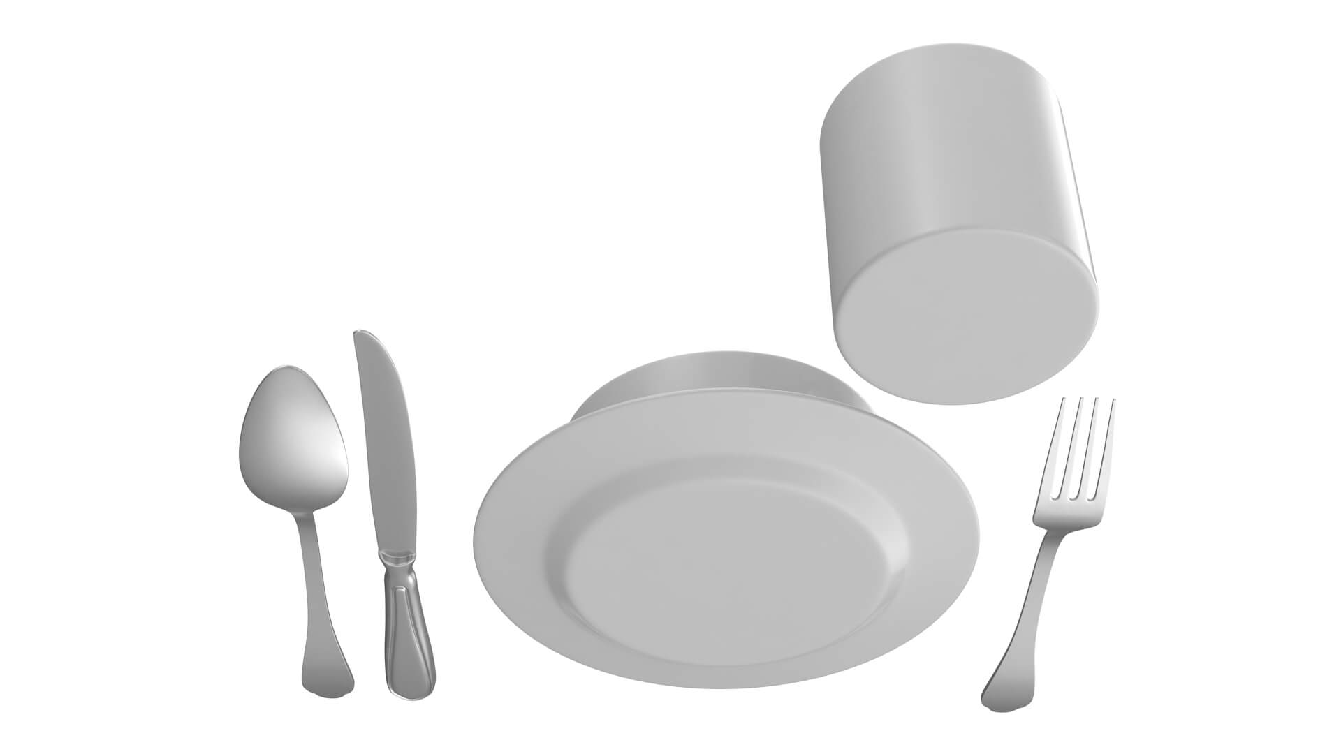 Dinnerware Set - 3D Model by hdpoly
