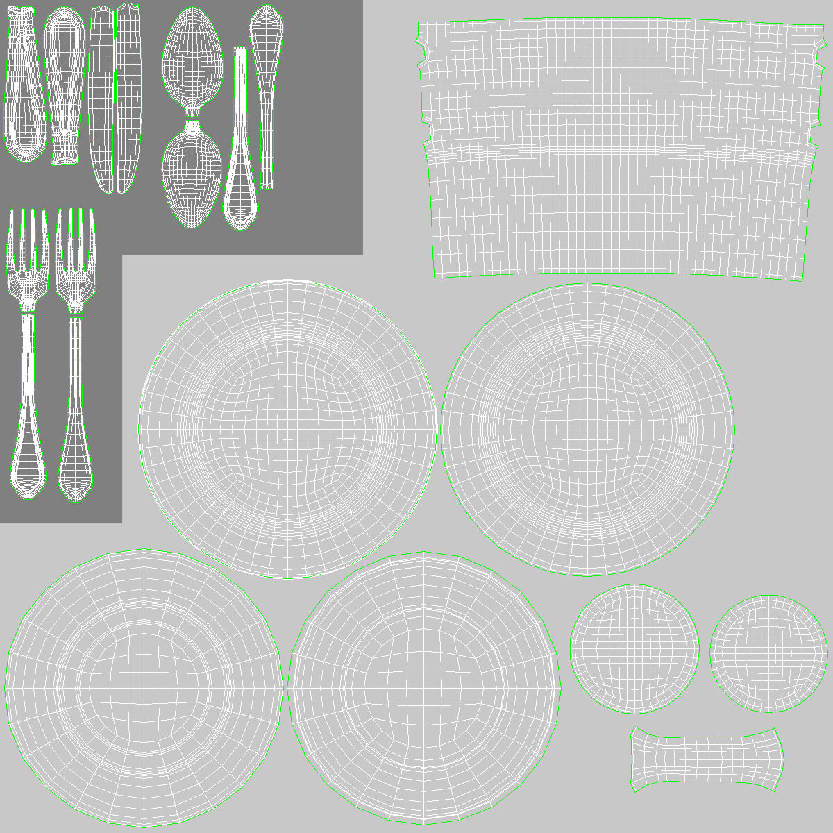Dinnerware Set - 3D Model by hdpoly