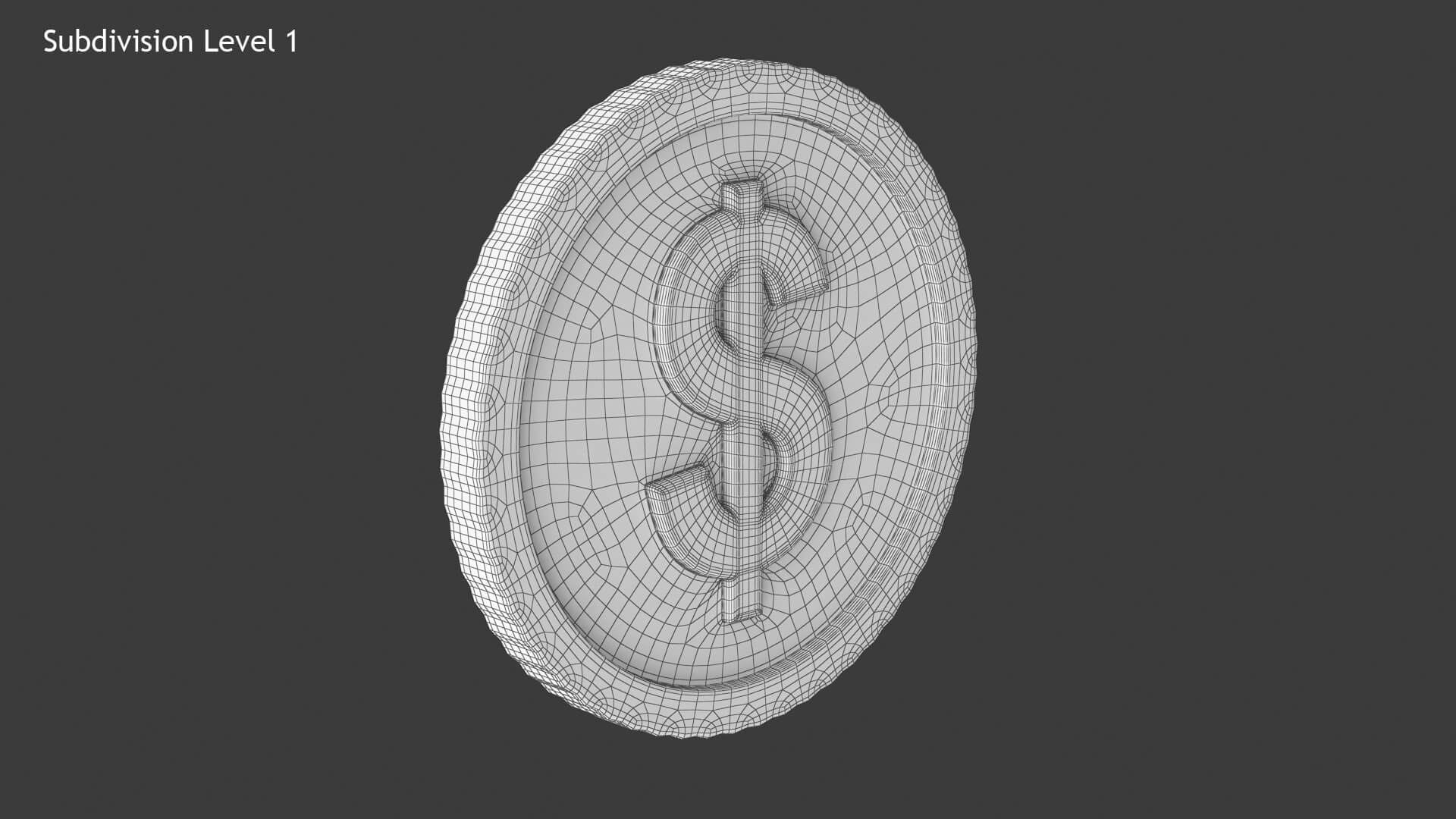 Dollar Coin - 3D Model by hdpoly