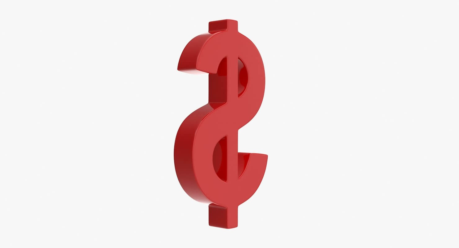 Dollar Sign - 3D Model by hdpoly