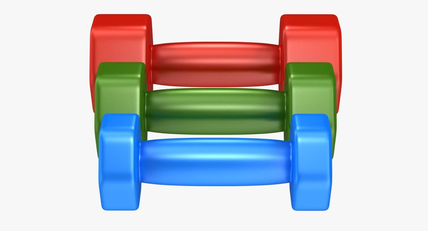Dumbbell Set - 3D Model by hdpoly