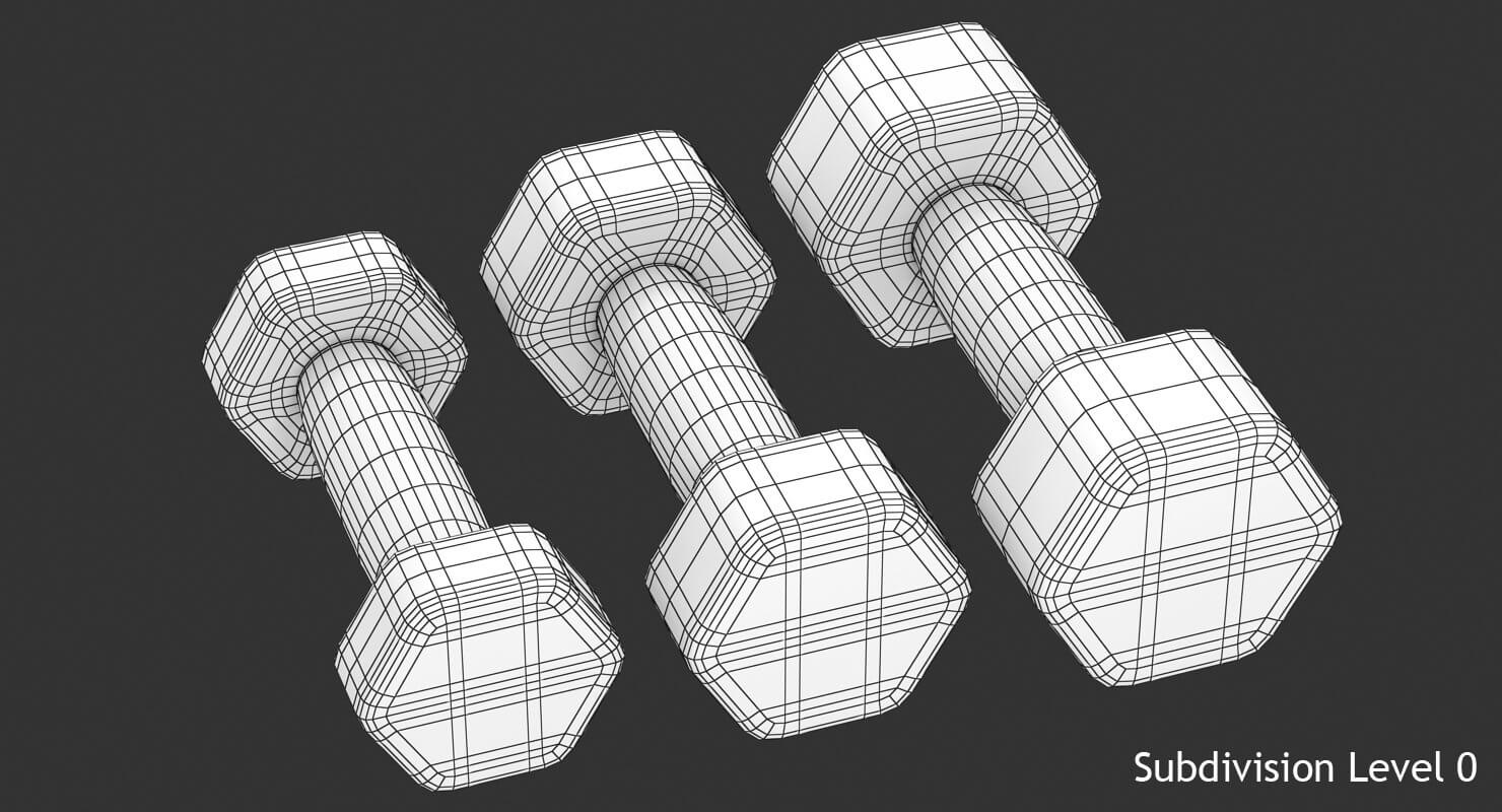 Dumbbell Set - 3D Model by hdpoly