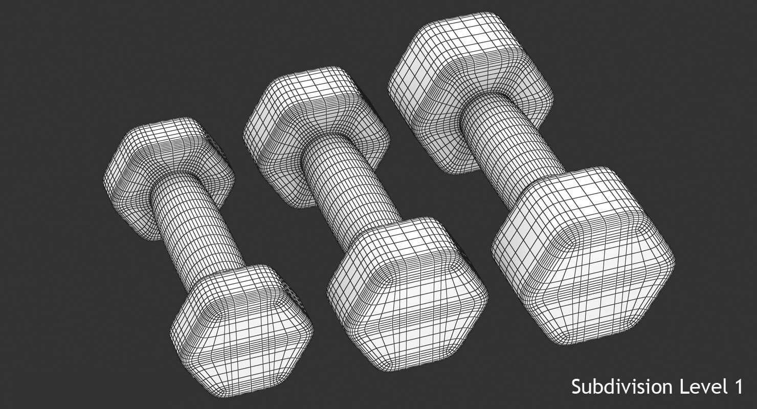Dumbbell Set - 3D Model by hdpoly