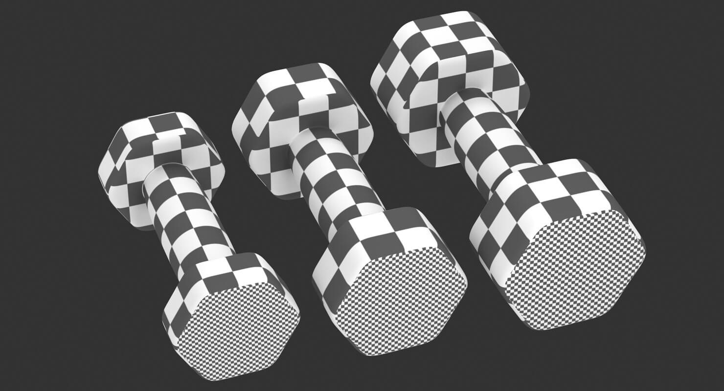 Dumbbell Set - 3D Model by hdpoly