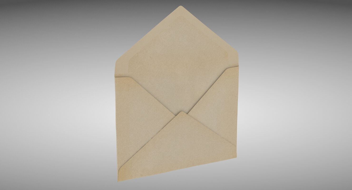 Envelope - Opened 3D Model by hdpoly