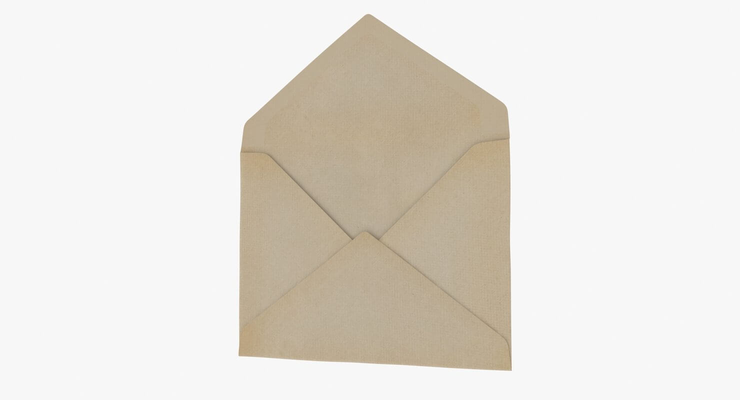 Envelope - Opened 3D Model by hdpoly