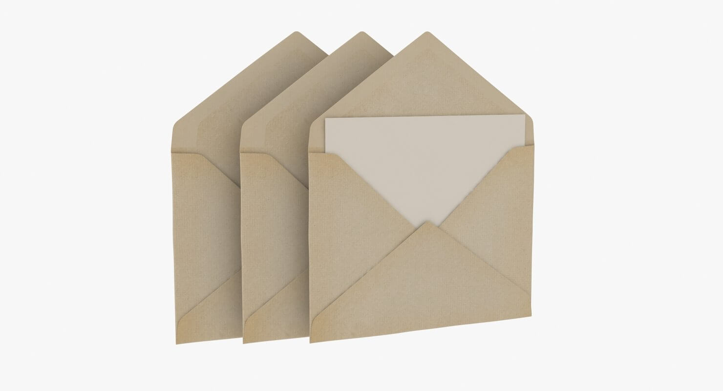 Envelope - Opened 3D Model by hdpoly
