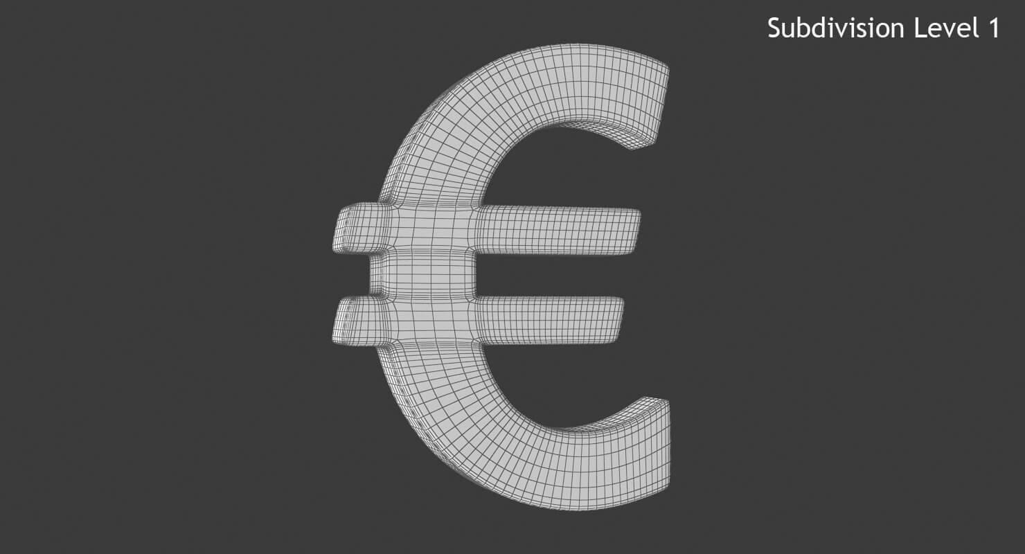 Euro Sign - 3D Model by hdpoly