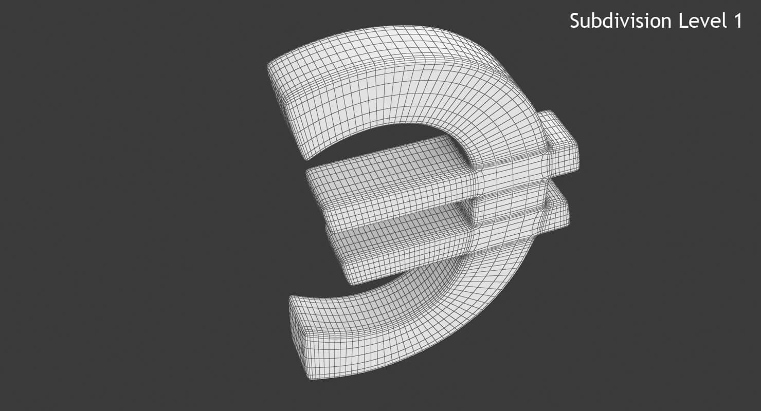 Euro Sign - 3D Model by hdpoly