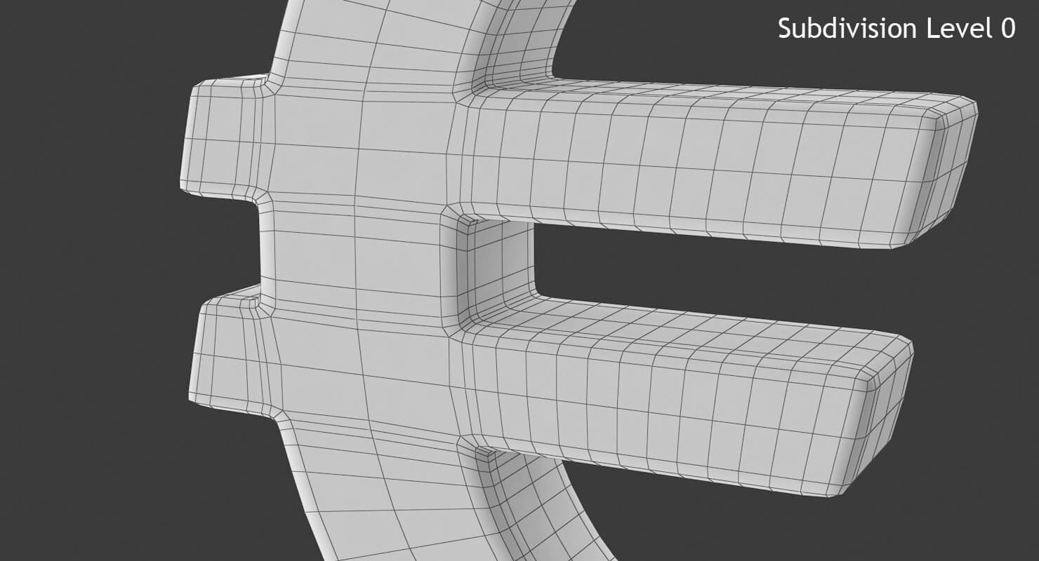 Euro Sign - 3D Model by hdpoly