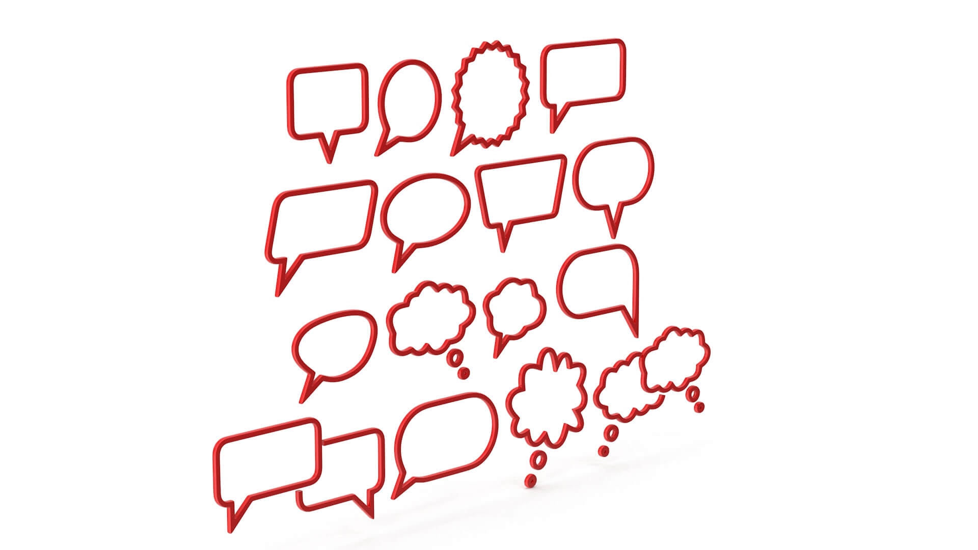 Speech Bubble Set - 3D Model by hdpoly