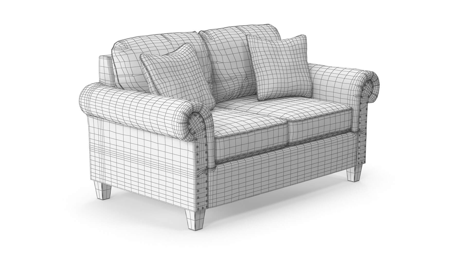 Loveseat - Set Part 2 3D Model by hdpoly