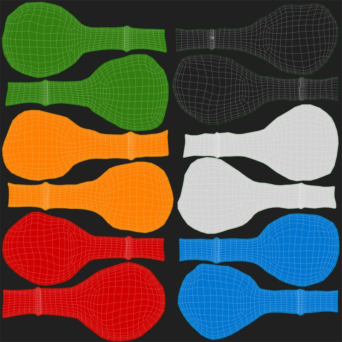 Flat Balloon - 3D Model by hdpoly